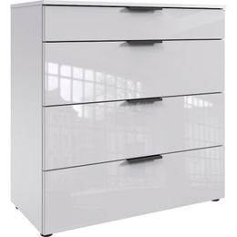 wimex Schubkastenkommode &raquo;Level36 black C by fresh to go&laquo; mit Glaselementen auf der Front, soft-close Funktion, 81cm breit wei&szlig; Holzwerkstoff B/H/T: 81cm x 