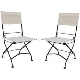 Garden Pleasure Klappstuhl &raquo;TRIEST&laquo; (Set) 2 Stk.2er Set beige Kunststoff B/H/T: 45cm x 89cm x 58cm, 2 Stk.