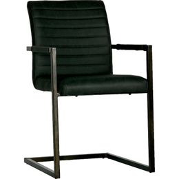 Woood Esszimmerstuhl &raquo;BASS&laquo; () 2 Stk.Freischwinger, Breite 54 cm grau Kunstleder B/H/T: 54cm x 87cm x 62cm, 2 Stk., Kunstleder