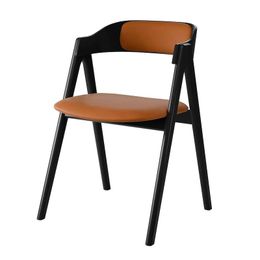 Stuhl &raquo;Mette by Hammel&laquo; () 1 Stk.Massivholz, gepolsterte Sitz- & R&uuml;ckenlehne, versch. Farbvarianten Leder, Massivholz B/H/T: 52cm x 75cm x 54cm, 1 Stk