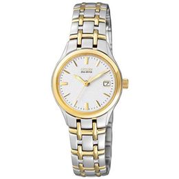 Citizen Damen Solaruhr Armbanduhr, Damenuhr, Edelstahlarmband, Datum silber Einheitsgr&ouml;&szlig;e