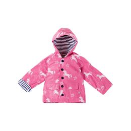 Lilly And Sid Regenjacke 'Einhorn' Jungen Gr&ouml;&szlig;e 122/128 rosa / wei&szlig;
