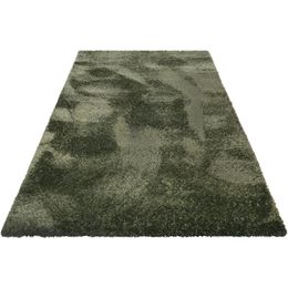 Esprit Hochflor-Teppich &raquo;YOGI ESP-096&laquo; rechteckig 50 mm H&ouml;he L&auml;ufer, flauschiger weicher Flor, Wohnzimmer gr&uuml;n Polyester B : 133cm 1 Stk., 50mm, L: 200cm