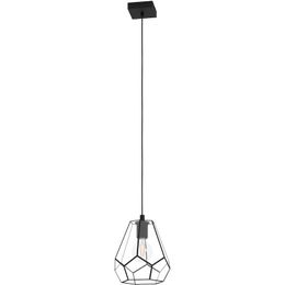 Eglo H&auml;ngeleuchte &raquo;MARDYKE&laquo; E27 1 Stk. H&auml;ngeleuchte in schwarz aus Stahl - exkl. E27 - 40W schwarz &Oslash; 23cm H: 110cm, 1 Stk.