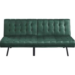 ATLANTIC HOME COLLECTION OTTO home 2-Sitzer &raquo;Pierre&laquo; Schlafsofa, mit 3-stufiger Rasterfunktion, mit Wellenunterfederung gr&uuml;n B/H/T: 180cm x 82cm x 86cm, Samtvelours,mit 