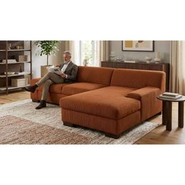 OTTO home Ecksofa &raquo;Faxe 268 x 153 cm, auch mit Schlaffunktion&laquo; L-Form, aus haustierfreundlichem Pet Friendly Cord braun 90% Polyester, 10% Nylon B/H/T