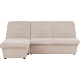 LOOKS by Wolfgang Joop Ecksofa &raquo;LOOKS VIII L-Form&laquo; Quersteppung, ohne Armlehnen, in zwei verschiedenen Gr&ouml;&szlig;en beige 100% Polyester B/H/T: 214cm x 92cm