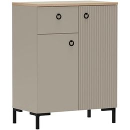 Home Affaire Kommode &raquo;Luminara&laquo; 1 Stk. tlg. Kommode mit Soft-Close und Platz f&uuml;r 5 Schuhpaare - (B/T/H) 70/41/93cm Holzwerkstoff, MDF, Metall B/H/T: 