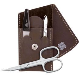 ERBE&reg; Erbe ERBE Manik&uuml;re-Etui &raquo;ERBE Manik&uuml;re Set Taschen-Etui, Serie "Mountain Bear", braun, 3-tlg.&laquo; Echtleder, Hergestellt in Solingen/Deutschland braun B/