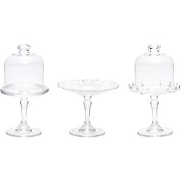 Creatable Tortenplatte &raquo;Mini Patisserie, Tortenplatten-Set, 3-tlg.&laquo; Landhaus-Charme, Klassische Tradition, Festliche Momente Glas Einheitsgr&ouml;&szlig;e