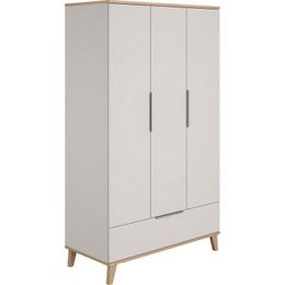 Paidi Kleiderschrank &raquo;FIENE in Grau, 3 T&uuml;ren und 1 Schublade mit Soft-Close&laquo; inkl. Kleiderstange und Einlegeb&ouml;den, Kleiderschrank aus Holz grau B/H/T: