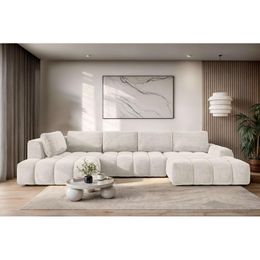 OTTO home Wohnlandschaft &raquo;AZITA U-Form, Breite 363 cm - OTTO. Verl&auml;ssliche Qualit&auml;t.&laquo; wahlweise als Schlafsofa mit Bettkasten, Bubble-Optik beige 100%