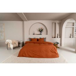 Kayori Bettw&auml;sche &raquo;Kai&laquo; 2 Stk. 100% Baumwoll-Renforc&eacute; braun Renforc&eacute;, Obermaterial: 100% Baumwolle B/L: 155cm x 220cm, 1 Stk., 1 Stk., Renforc&eacute;, B/L: 