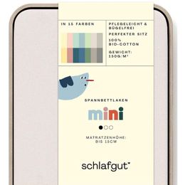 Schlafgut Spannbettlaken &raquo;Casual Mini Spannbettlaken&laquo; f&uuml;r Kinder, MADE IN GREEN by OEKO-TEX beige Jersey, Obermaterial: 100% Baumwolle 1 Stk., Jersey, 60-70x120