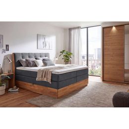 OTTO home Boxspringbett &raquo;Alleea, Doppelbett, Polsterbett, Federkernbett, Komforbett, 160/180 cm&laquo; inkl. Topper, zwei Bettk&auml;sten, Taschen-