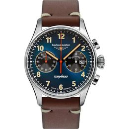 BAUHAUS Herren BAUHAUS Chronograph &raquo;Tornado&laquo; Quarzuhr, Armbanduhr, Herrenuhr, Made in Germany, analog, Tag braun Einheitsgr&ouml;&szlig;e