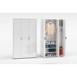 Home Affaire Mehrzweckschrank &raquo;JOLLY, Stauraumschrank, Breite 107 cm, H&ouml;he 178 cm&laquo; 1 Stk. tlg. 3 T&uuml;ren,1 kl.+3 gro&szlig;e B&ouml;den,1 Auszugsstange,Schrank 