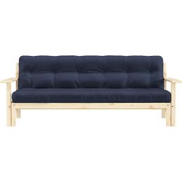 Karup Design Schlafsofa &raquo;Unwind&laquo; Mit Holzstruktur, inkl. Futonmatratze, Liegefl&auml;che 130x190 cm blau B/H/T: 190cm x 14cm x 92cm, Baumwollmix