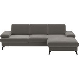 Sit & More sit&more Ecksofa &raquo;Morris L-Form, inkl. Sitztiefenverstellung&laquo; wahlweise mit Armteilverstellung, Schlaffunktion & Bettkasten braun 100% Polyester B/H/T