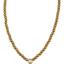 Firetti Herren Kette mit Anh&auml;nger &raquo;Schmuck Geschenk Edelstahl Halsschmuck Halskette Kugeln&laquo; Made in Germany - mit Zirkonia (synth.) gold Edelstahl, L: