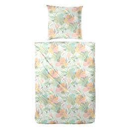Primera Bettw&auml;sche &raquo;Feinbiber-Bettw&auml;sche Floris&laquo; 2 Stk. mit zarten Bl&uuml;ten bunt Feinbiber, Obermaterial: 100% Baumwolle B/L: 155cm x 220cm, 1 Stk., 1 Stk., 
