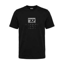 Diesel Shirt 'T-JUST TONE ON TONE' Herren Gr&ouml;&szlig;e L schwarz