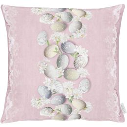 Apelt Dekokissen &raquo;6411&laquo; Kissenh&uuml;lle ohne F&uuml;llung, 1 St&uuml;ck rosa Baumwolle, Polyester B/L: 49cm x 49cm, 1 Stk.