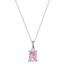 Firetti Damen Kette mit Anh&auml;nger &raquo;Schmuck Geschenk Silber 925 Halsschmuck Halskette Ankerkette Quadrat&laquo; mit Zirkonia (synth.) Silber 925 (