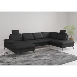 Sit & More sit&more Wohnlandschaft &raquo;Morris Jubi&laquo; wahlweise mit Armteilverstellung, Schlaffunktion & Bettkasten schwarz B/H/T: 335cm x 82cm x 212cm, NaturLEDER 
