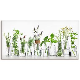 Artland Wandbild &raquo;&Ouml;le mit Kr&auml;utern&laquo; Kr&auml;uterbilder 1 Stk. tlg. als Alubild, Leinwandbild, Poster, Wandaufkleber in verschied. Gr&ouml;&szlig;en gr&uuml;n B/H/T: 60cm x 30cm, 