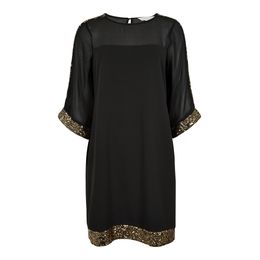 Apricot Kleid Damen Gr&ouml;&szlig;e 36 gold / schwarz Sommerkleid