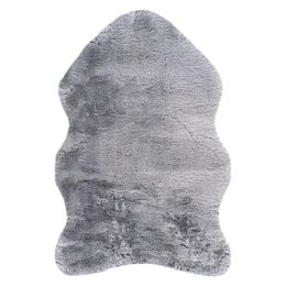 Kayoom Hochflor-Teppich &raquo;Boundless 226&laquo; tierfellf&ouml;rmig 40 mm H&ouml;he Hochflor, Modernes Muster, Deko, Fu&szlig;bodenheizungsgeeignet, Wohnzimmer grau Polyester B : 