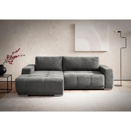 OTTO home Ecksofa &raquo;Bolero L-Form, B: 241 cm, Couch & Wohnlandschaft&laquo; wahlweise mit Schlaffunktion & Bettkasten grau 100% POLYESTER (PES) B/H/T: 241cm 