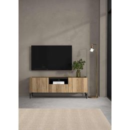 Home Affaire TV-Board &raquo;Bergen TV-M&ouml;bel, Fernsehtisch, TV-Unit, Media-M&ouml;bel, Sideboard,&laquo; 2 T&uuml;ren, verstellbaren B&ouml;den,1 Schublade, Kabelmanagement, B: