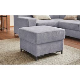 DOMO collection Hocker &raquo;Ledas B/T 62/62cm&laquo; in vielen Farben erh&auml;ltlich grau B/H/T: 62cm x 42cm x 62cm, Chenille-Optik