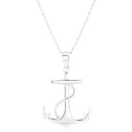 Firetti Damen Kette mit Anh&auml;nger &raquo;Schmuck Geschenk Silber 925 Halsschmuck Halskette Ankerkette Anker&laquo; silber Silber 925 (Sterlingsilber), L: 45 B: 1mm