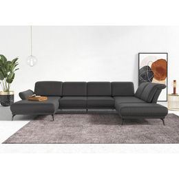 Sit & More sit&more Wohnlandschaft &raquo;Coco U-Form&laquo; Sitztiefen-, Arm- und Kopfteilverstellung, Cord-Bezug, Fu&szlig;h&ouml;he 15 cm grau 100% Polyester B/H/T: 382cm x 88cm x 