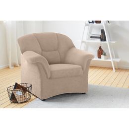DOMO collection Sessel &raquo;SARAFINA Breite 102 cm, auch mit Federkern f&uuml;r noch mehr Sitzkomfort!&laquo; whlw. mit Federkern, elegantes Design beige Luxus-