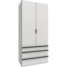 wimex Faltt&uuml;renschrank &raquo;Oxford by fresh to go, in der Breite 100cm, in 2 H&ouml;hen erh&auml;ltlich&laquo; mit Schubladen, wahlweise mit oder ohne Spiegel, mit hochwertigen