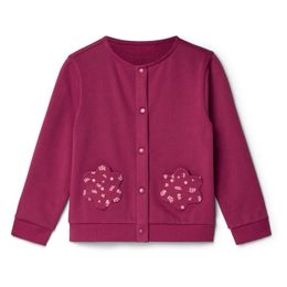 Tchibo - Kinder-Sweatjacke - M&auml;dchen - Gr. 122/128 - dunkelrosa