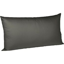 Fleuresse Kissenbez&uuml;ge &raquo;Colours&laquo; edler, b&uuml;gelfreier Interlock-Jersey aus 100% Baumwolle grau Interlock-Jersey, Obermaterial: 100% Baumwolle B/L: 40cm 