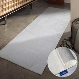 Villeroy & Boch Wollteppich &raquo;Ursule&laquo; rechteckig 10 mm H&ouml;he L&auml;ufer, handgewebt, Wolle, Natur, Wohnzimmer, Geometrie, Boho beige Wolle B : 80cm 1 Stk., 10mm, L: 250cm