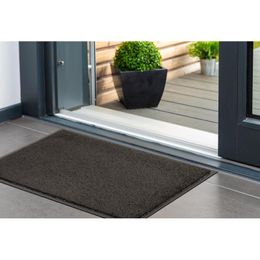 Astra Fu&szlig;matte &raquo;Perle&laquo; rechteckig 9 mm H&ouml;he T&uuml;rmatte, Schmutzfangmatte, waschbar, In und Outdoor grau Kunstfaser B : 80cm 1 Stk., 9mm, L: 120cm