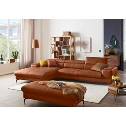 W.Schillig Ecksofa &raquo;piedroo, Designsofa mit tollem Sitzkomfort, bequem und elegant, L-Form&laquo; Kopfteilverstellung, wahlweise mit Sitztiefenverstellung, 