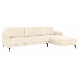 Creation BY ROLF BENZ Ecksofa &raquo;CR.450, Designecksofa, Polsterecke, L-Form&laquo; Armlehne sehr schmal, Breite 234 cm, Alugussf&uuml;&szlig;e in umbragrau wei&szlig; 