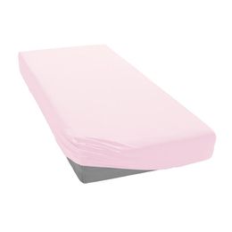 Elegante Spannbettlaken &raquo;Mako-Jersey&laquo; in hochwertiger Qualit&auml;t mit Elasthan-Anteil rosa Mako-Jersey, Obermaterial: 97% Baumwolle, 3% Elasthan 1 Stk., Mako-