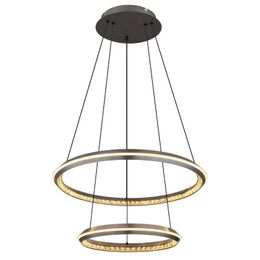 Globo LIGHTING H&auml;ngeleuchte &raquo;ALAINA&laquo; LED-Modul 1 Stk. warmwei&szlig; - kaltwei&szlig; H&auml;ngelampe Esszimmer-Leuchte Esstischleuchte Wohnzimmer gold &Oslash; 60cm H: 150cm