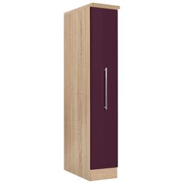 KOCHSTATION Apothekerschrank &raquo;KS-Samos&laquo; mit 3 Ablagen lila eichefarben sonoma, B/H/T: 30cm x 165cm x 60cm, T&uuml;ren: 1 Stk.