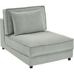 ATLANTIC HOME COLLECTION XXL-Sessel &raquo;Valan&laquo; XXL-Sitzfl&auml;che, mit Cord-Bezug, frei stellbar, mit Wellenunterfederung grau Cord, B/H/T: 81cm x 126cm
