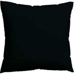 Schlafgut Kissenbezug &raquo;Premium Kissenbezug Knitted Jersey (1 St)&laquo; Ton-in-Ton Rei&szlig;verschluss, Bio-Baumwolle mit Elasthan, Uni, OEKO Tex schwarz Jersey, 